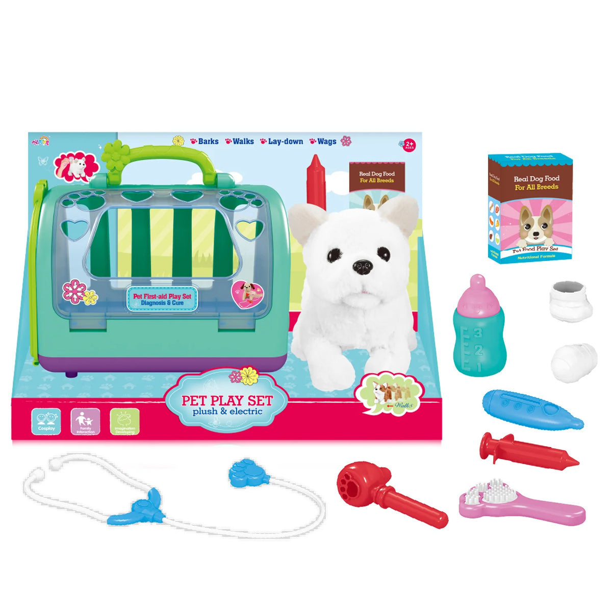 Interactive Plush Dog Pet Playset - Green | Buy Online at ♥️ TOYBOX