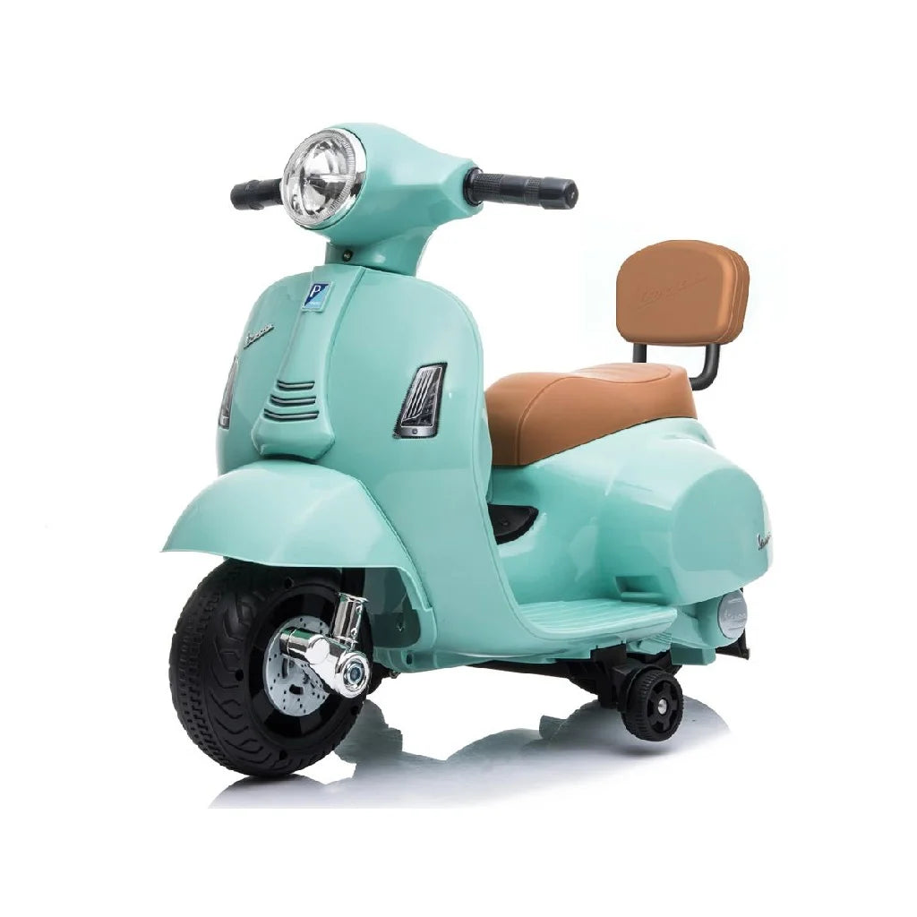 Mini Vespa Kids Electric 6v Battery Powered Motorbike Ride-on - Green ...
