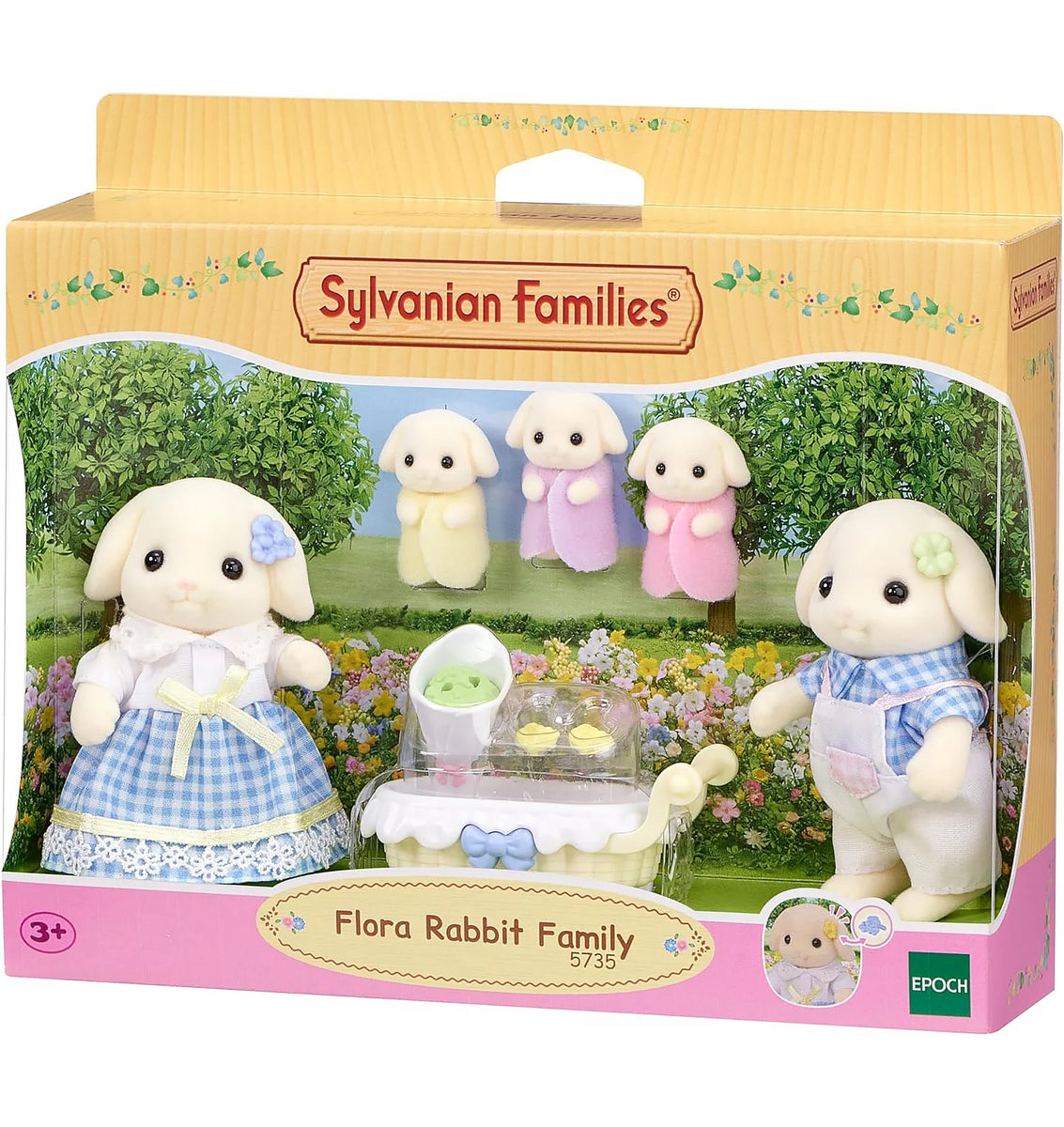 Adorable Sylvanian Families 5735 Flora Rabbit Family – TOYBOX