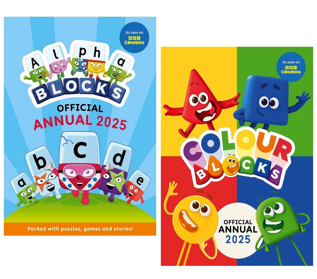 Alphablocks & Colourblocks Annual 2025 2 Books Collection Set – TOYBOX