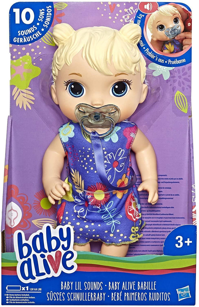 Baby Alive E3690 Baby Lil Sounds: Interactive Baby Doll – TOYBOX