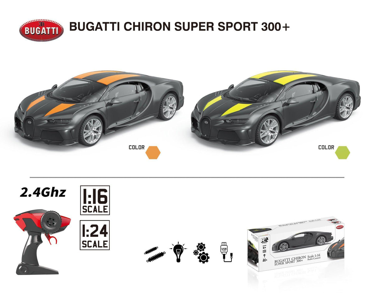 BUGATTI Chiron Super Sport Remote Control Car with Lights 1:16 Scale ...