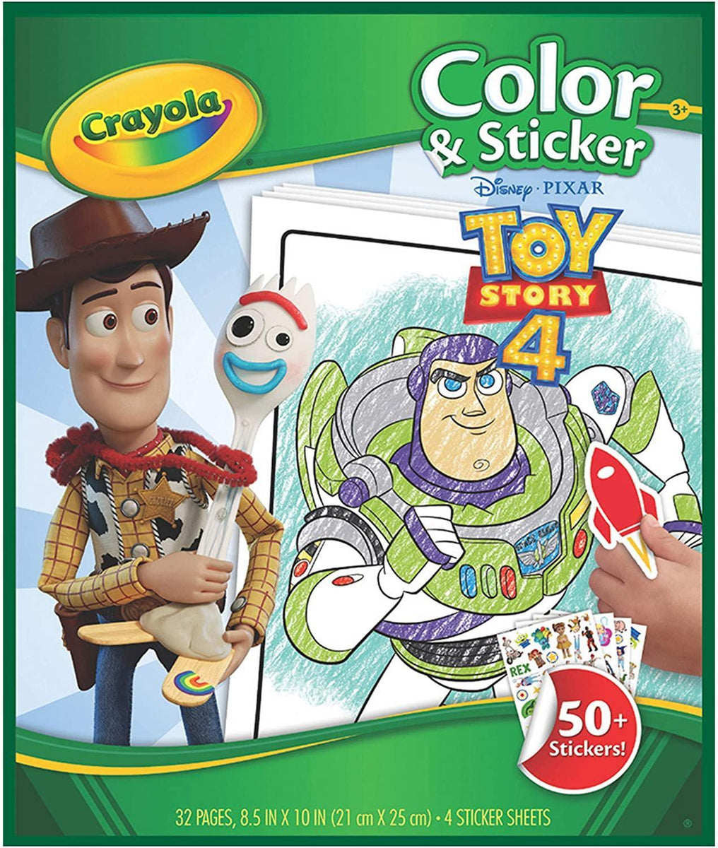CRAYOLA Toy Story 4 Βιβλίο χρωμάτων και αυτοκόλλητων – TOYBOX