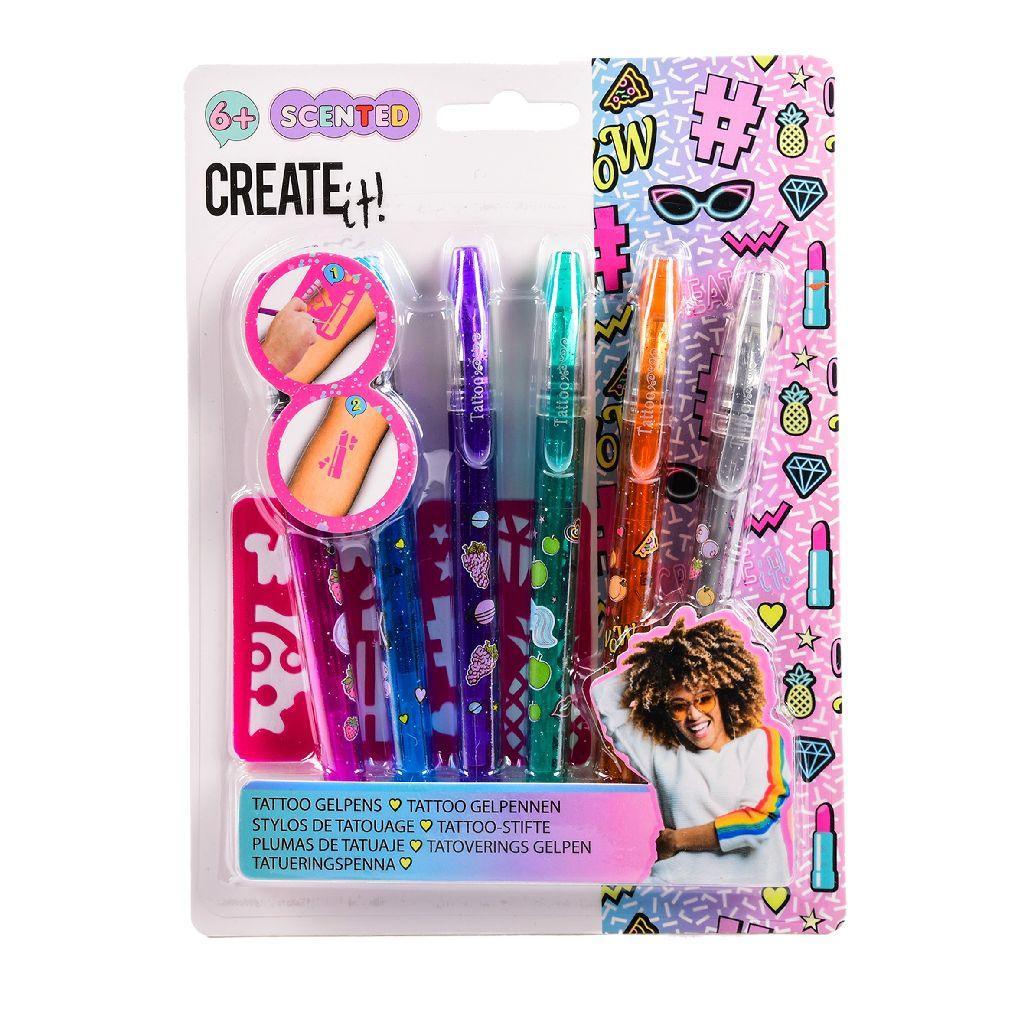 Create It! Tattoo Scent Pen 6 Pack & 2 Stencils | Buy Online at ♥️ TOYBOX