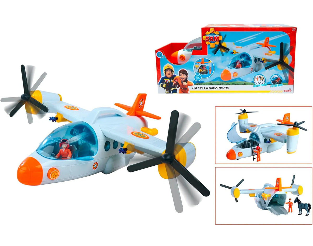 Fireman Sam Large Rescue Plane Fire Swift Playset – TOYBOX