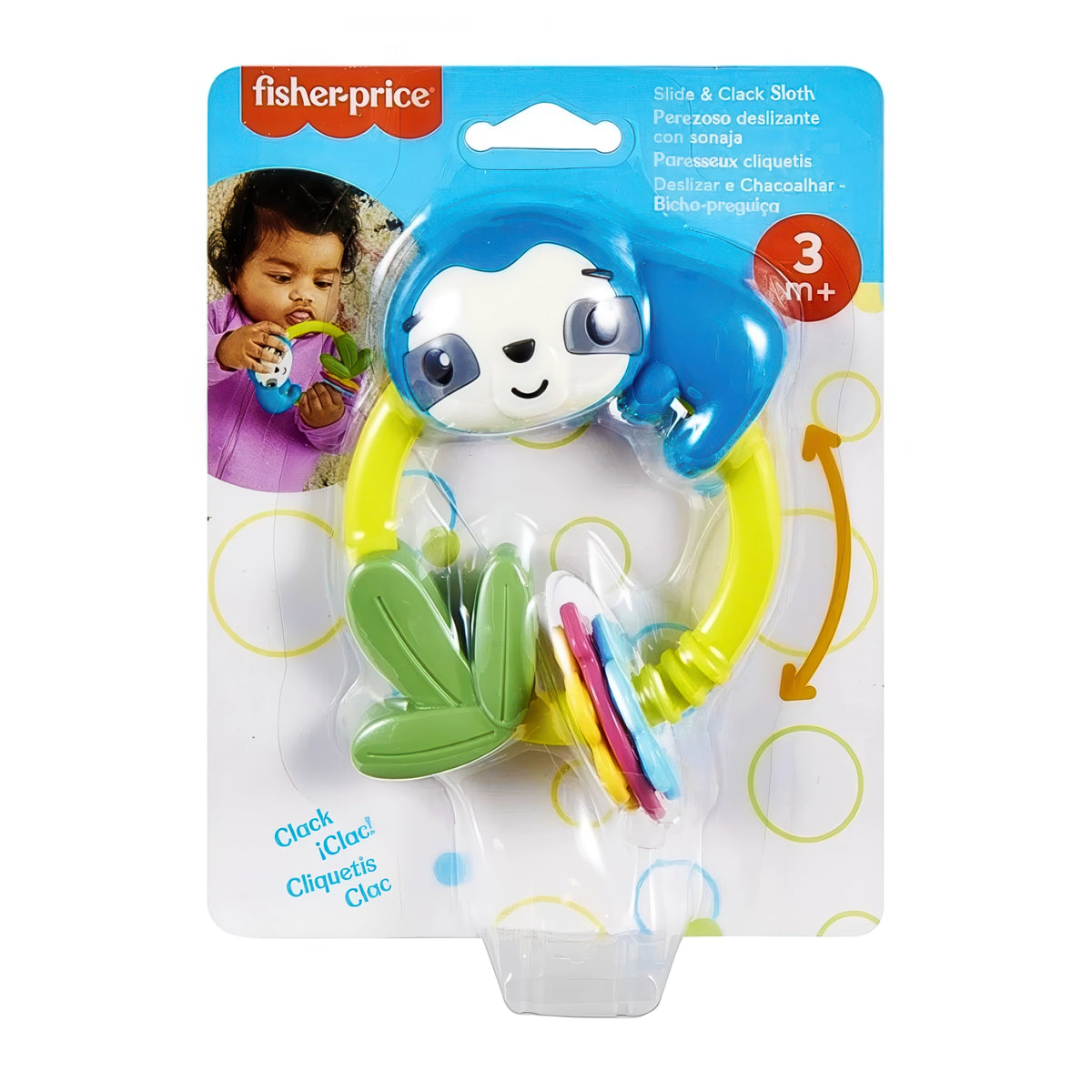 Fisher-Price Slide & Clack Sloth Rattle – TOYBOX