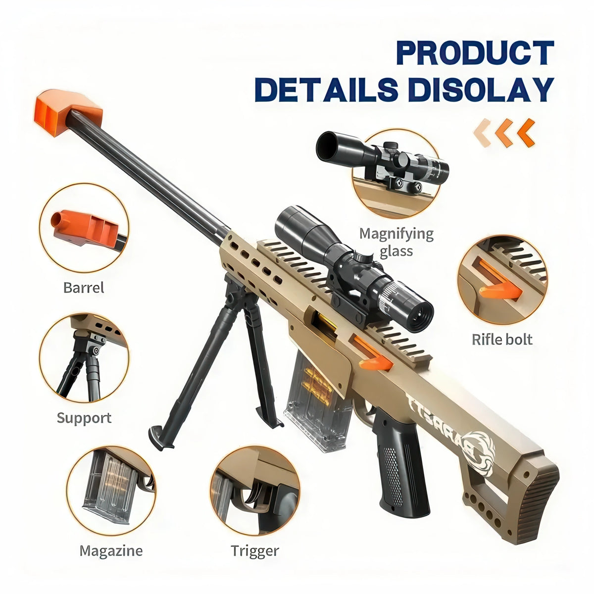 Foam Blaster 76cm Toy Gun Rifle with Soft Bullets – TOYBOX