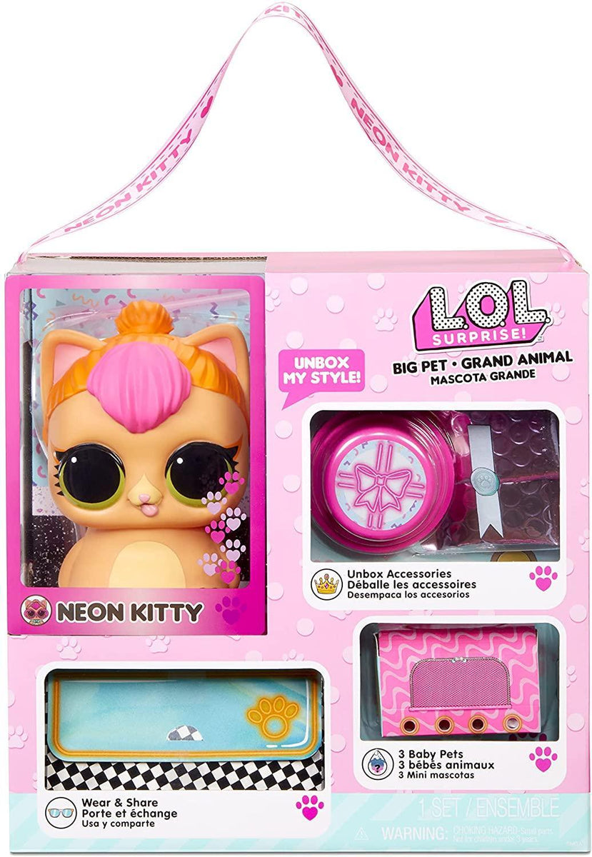 LOL Surprise! Big Pet Neon Kitty with 15 Surprises | Buy Online at ♥️ ...