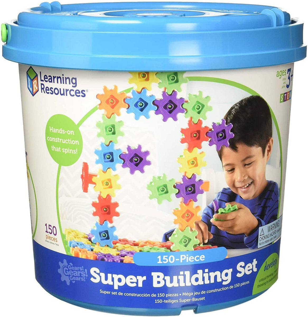 Learning Resources Gears! Gears! Gears! Super Building Set 150 Pieces ...