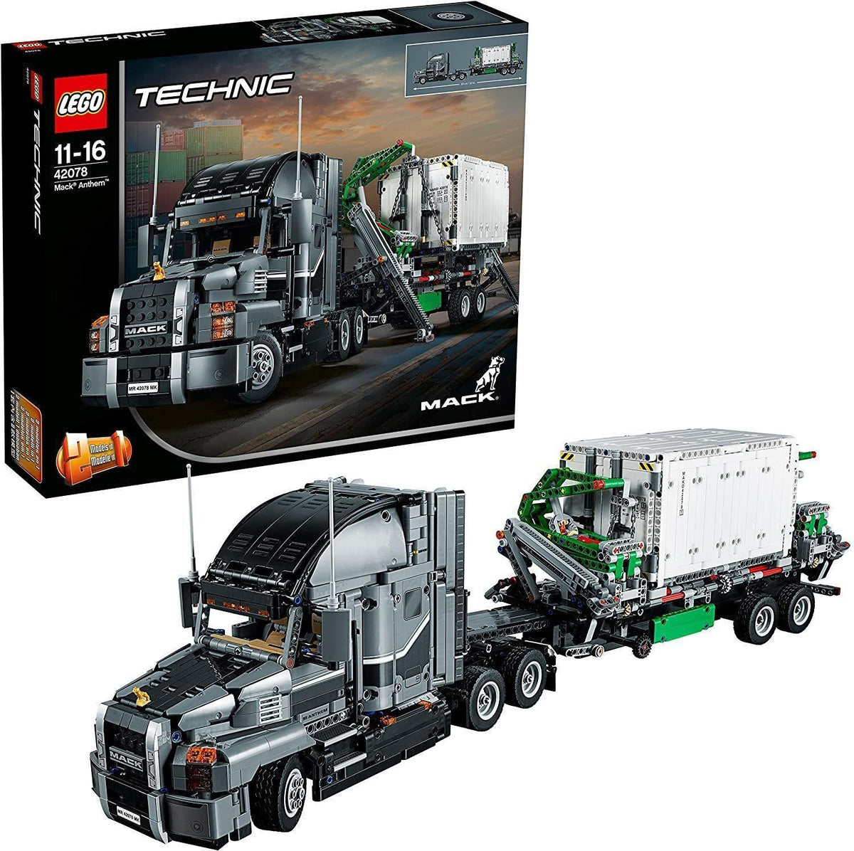 LEGO TECHNIC 42078 Mack Anthem 2 In 1 Garbage Truck Model, Advanced ...