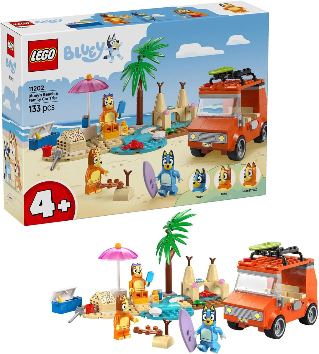 LEGO BLUEY 11202 Bluey's Beach & Family Car Trip – TOYBOX