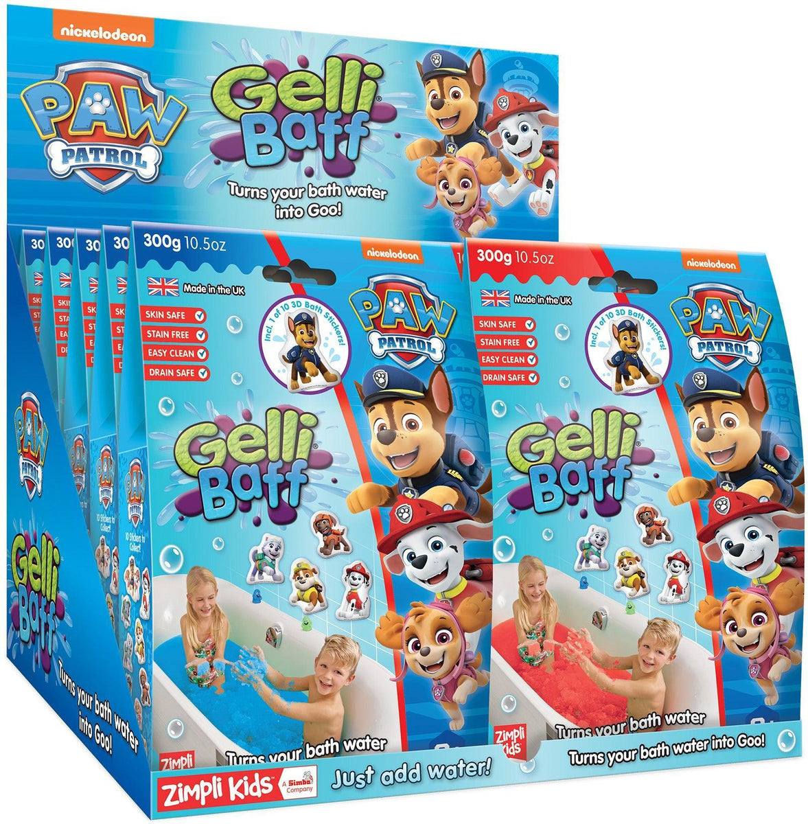 PAW Patrol Zimpli Kids Gelli Baff 1 Use - 300g | Buy Online at ♥️ TOYBOX