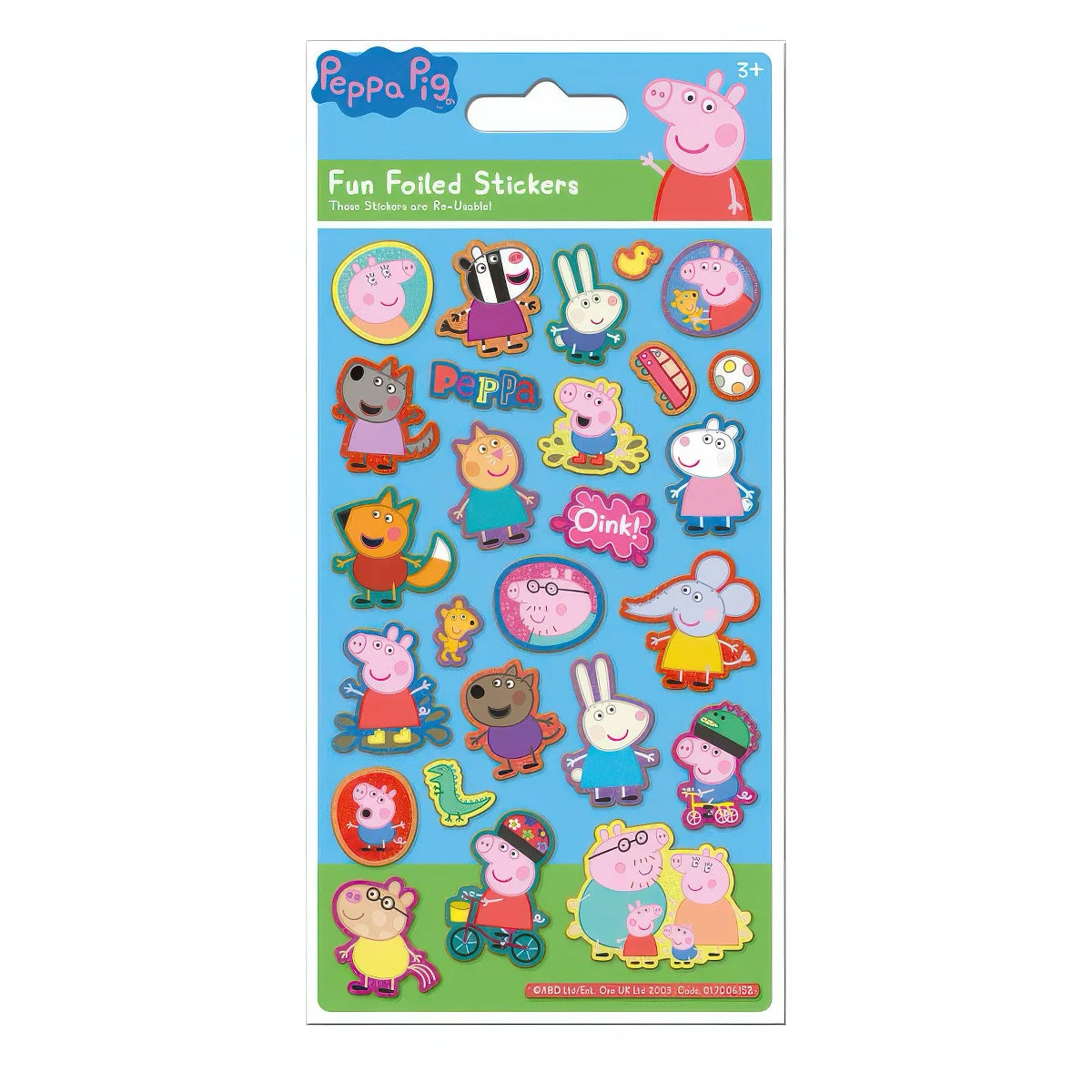 Peppa Pig Blue Foil Stickers Pack – TOYBOX