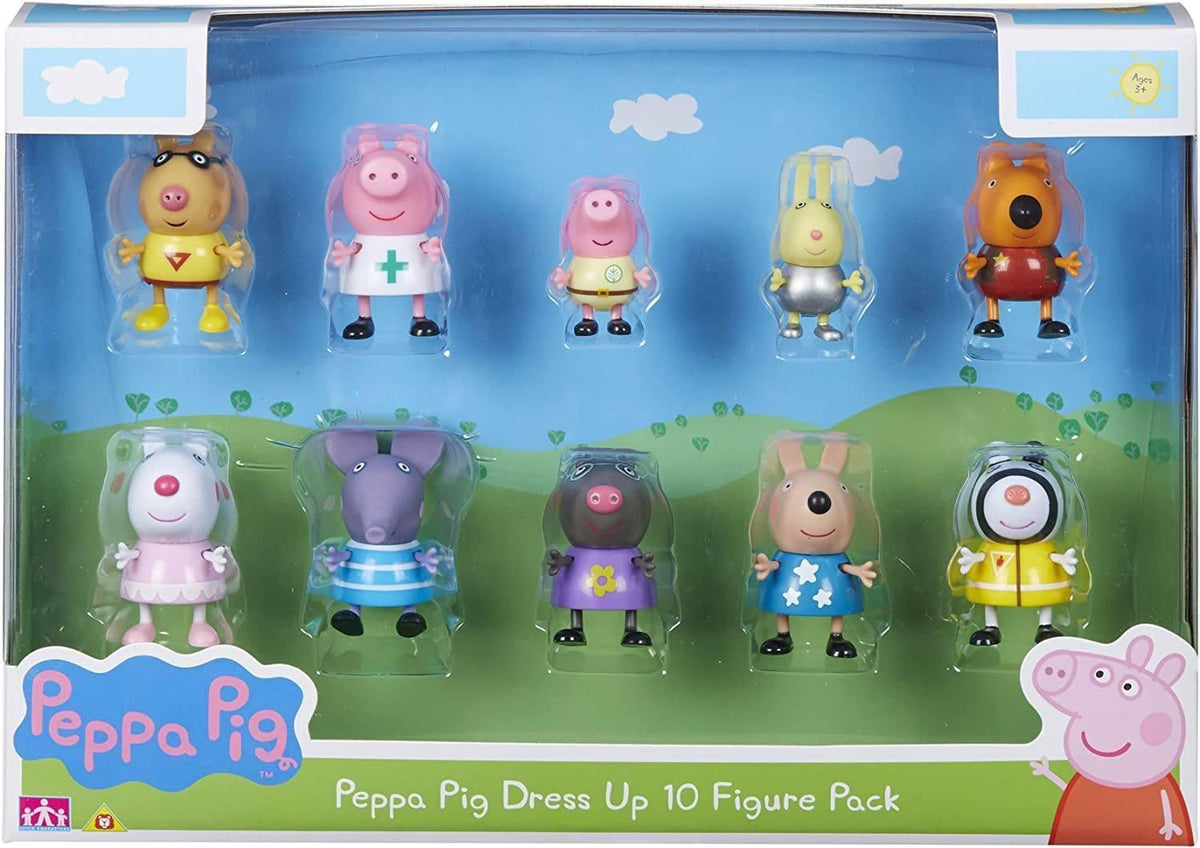 Peppa Pig Dress-up 10 Figure Pack | Buy Online at ♥️ TOYBOX