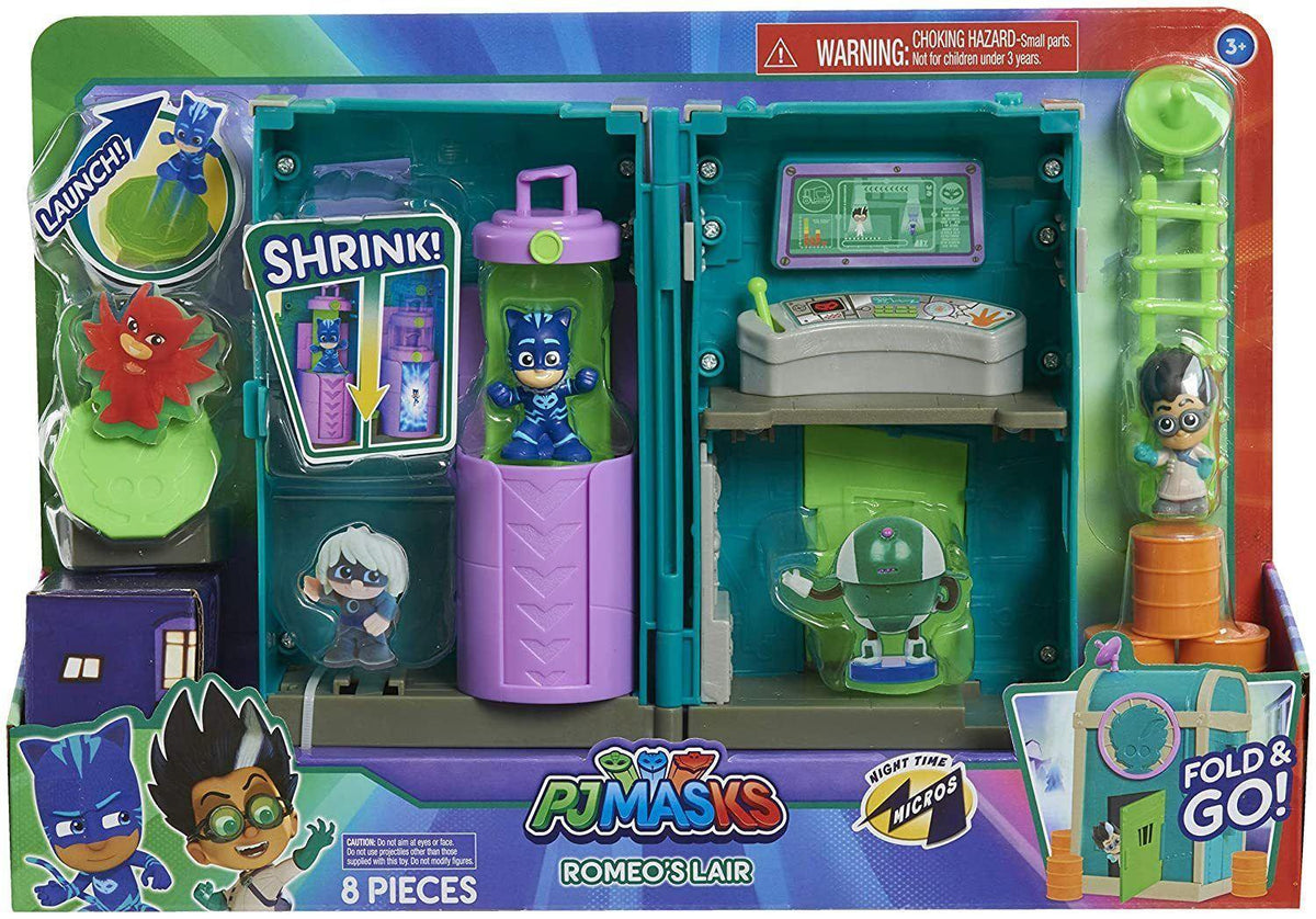 PJ MASKS JPL95705 Flair Night-Time Micros Romeo's Lair Playset – TOYBOX