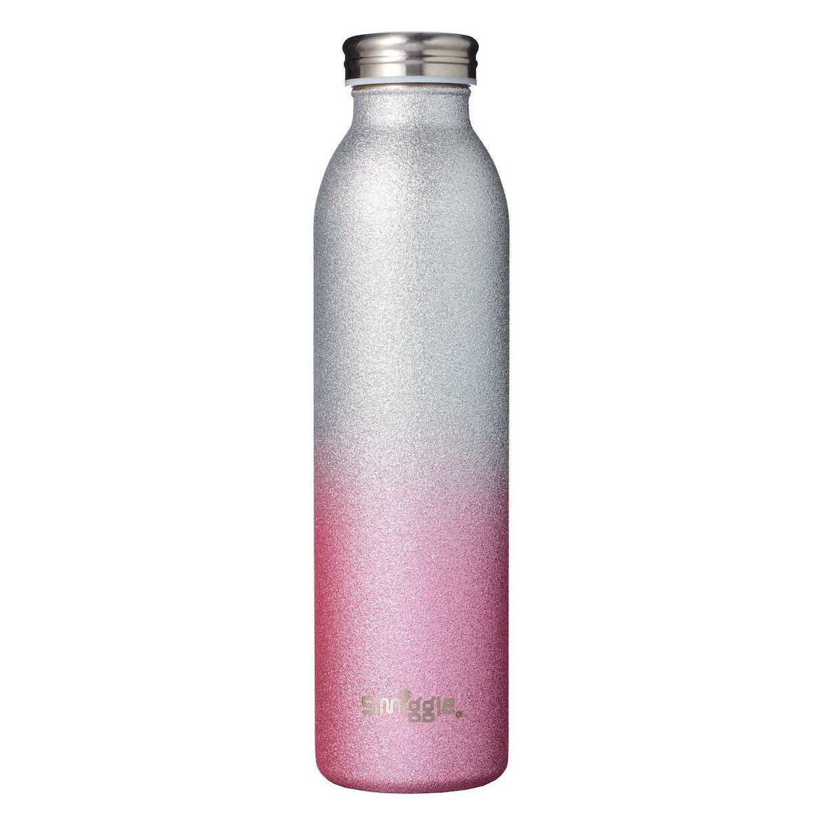 Smiggle Glitter Slimline Stainless Steel Drink Bottle 600ml - Pink ...