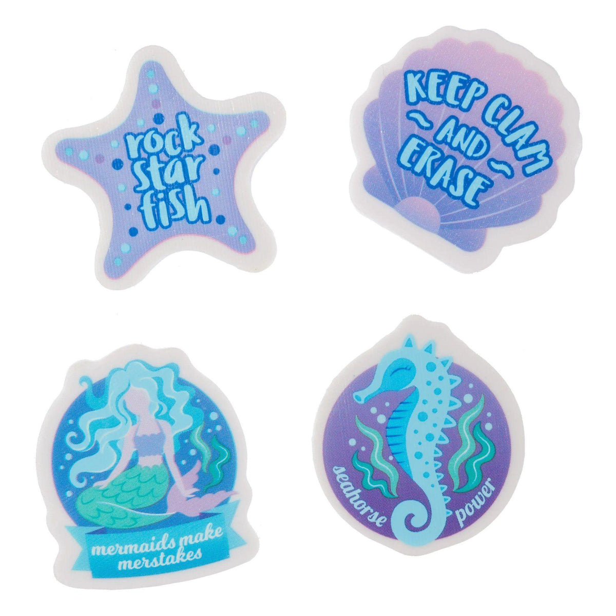 SMIGGLE Mermaid Scented Erasers Box 4 Pieces – TOYBOX