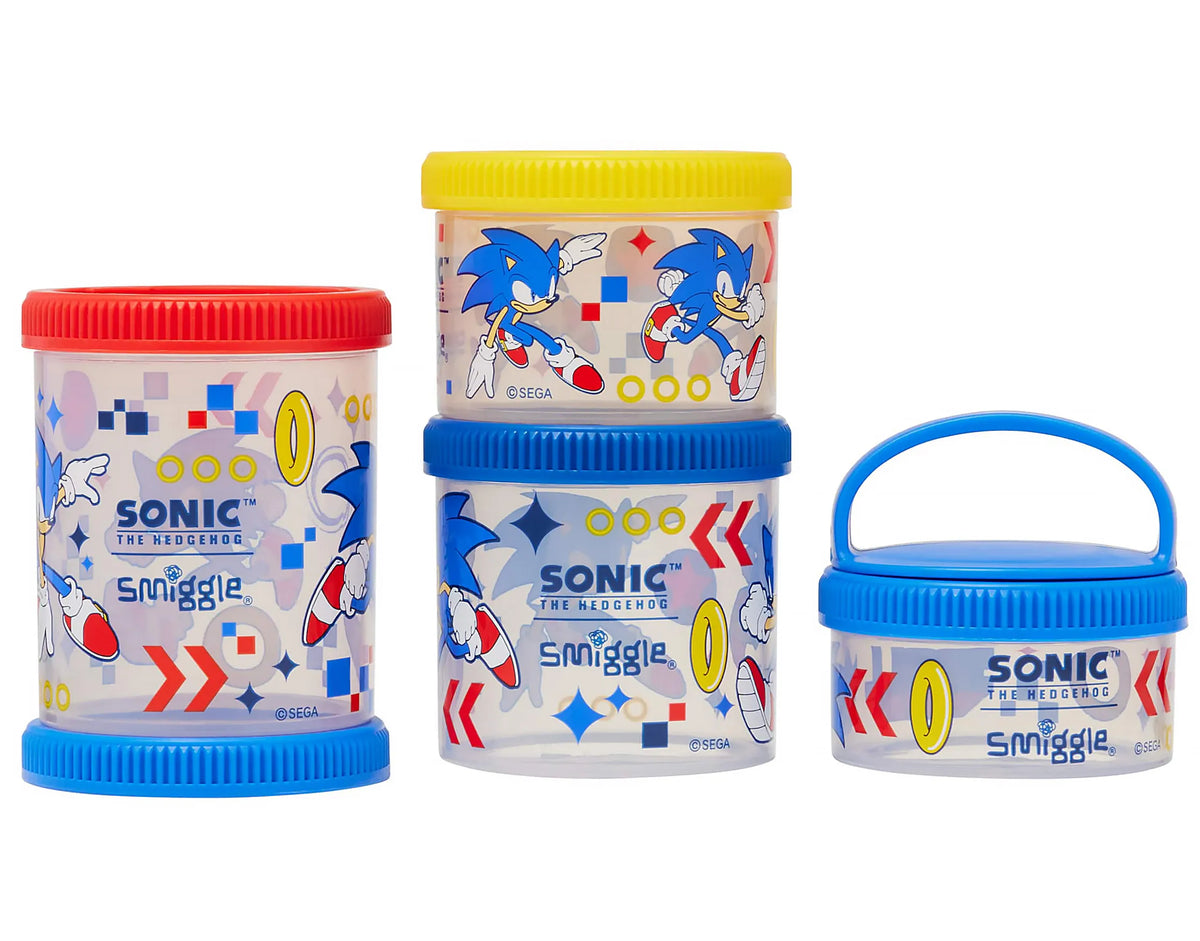 Smiggle Sonic Snack & Stack Containers - Cobalt Blue – TOYBOX