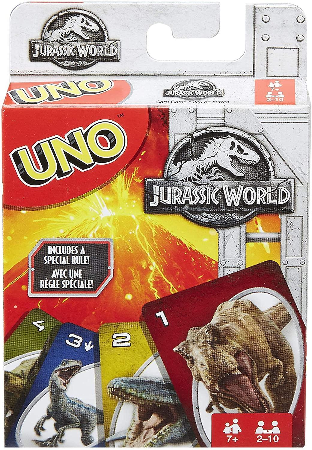 Monopoly Deal Mattel Games UNO Jurassic World Rebirth Card Game For ...